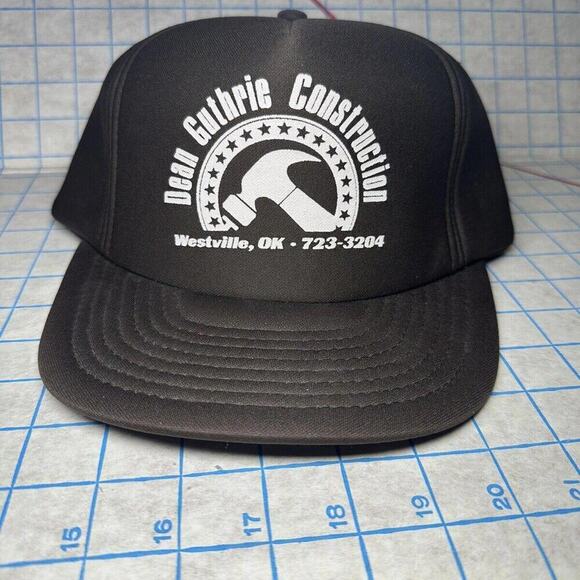 Accessories | Vintage Dean Guthrie Construction Snap Back Hat One Size ...